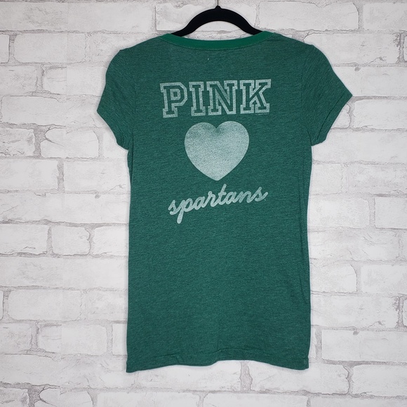 PINK Victoria's Secret | Tops | Victorias Secret Pink Michigan State ...